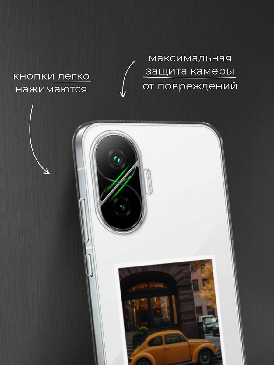 Силиконовый чехол на Poco F7 / Поко F7 с принтом Осенний палароид — фото 1