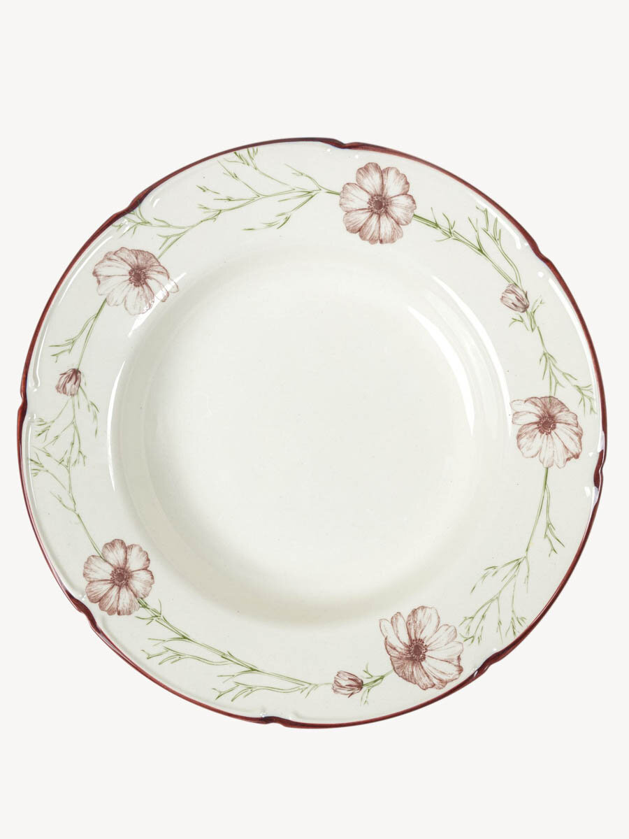 Тарелка суповая Дымов Керамика Космея утро 07.00, диаметр 25 см, керамика