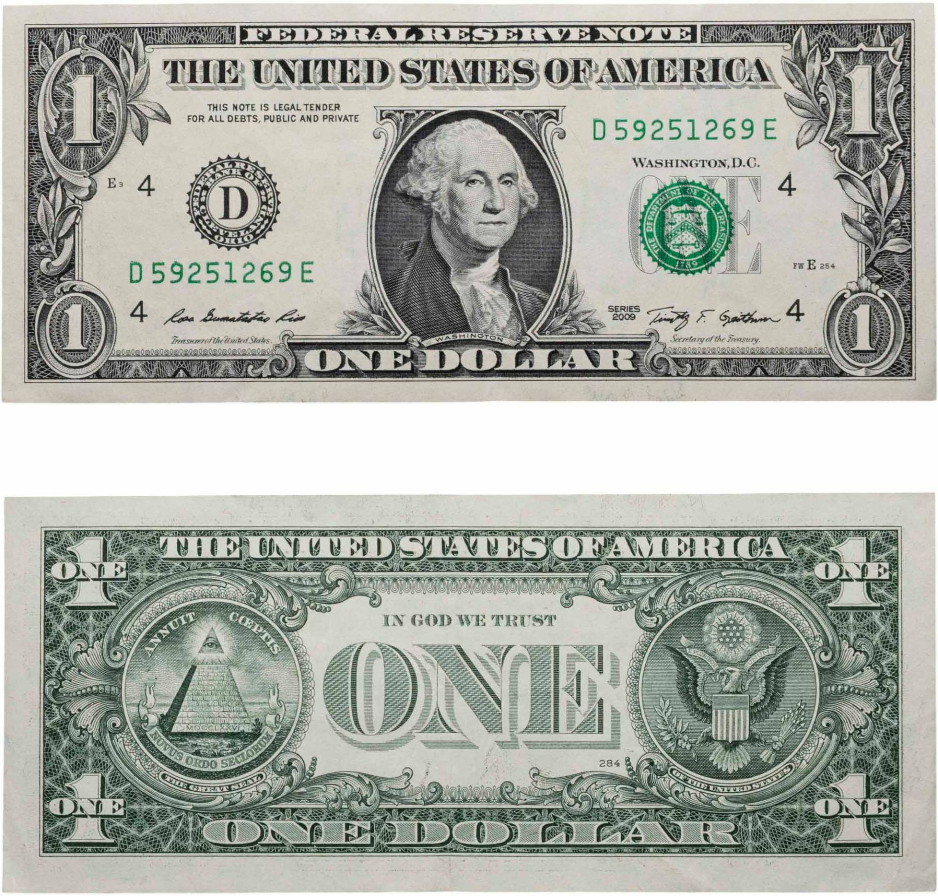 США 1 доллар 2009 год Pick 530 D - Кливленд