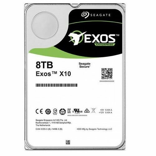 8 ТБ Жесткий диск 3.5" Seagate Exos X10, SATA III, 256 Mb, 7200 rpm (ST8000NM0016)