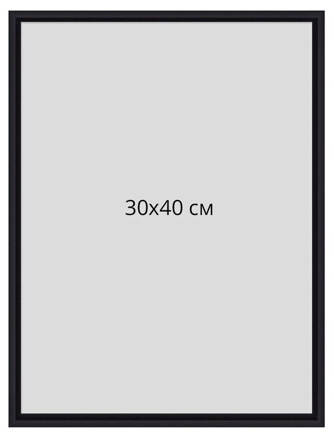 Рамка для постера Postermarkt, размер 30х40 см, цвет черный, в тонком профиле из алюминия 10 мм и вставкой из пластика
