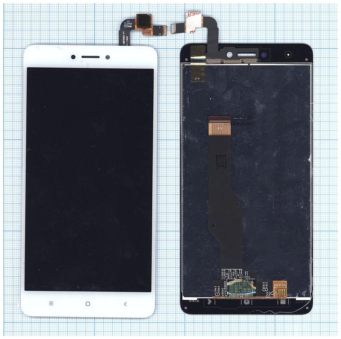 Дисплей (экран) в сборе с тачскрином для Xiaomi Redmi Note 4X белый (Premium LCD) / 1080х1920
