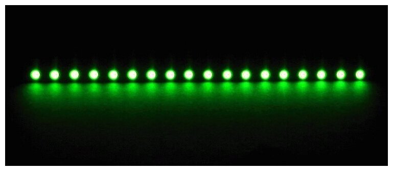 Светодиодная лента Nanoxia Rigid LED 20 см, на жесткой основе, зеленая SMD5050 для ПК с регулировкой яркости