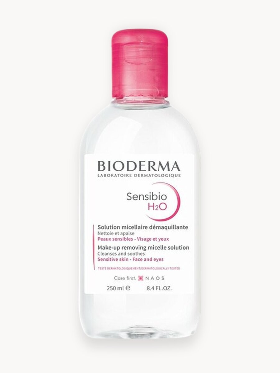 BIODERMA Sensibio H2O Мицеллярная вода для очищения нормальной и чувствительной кожи лица (помпа), 500 мл