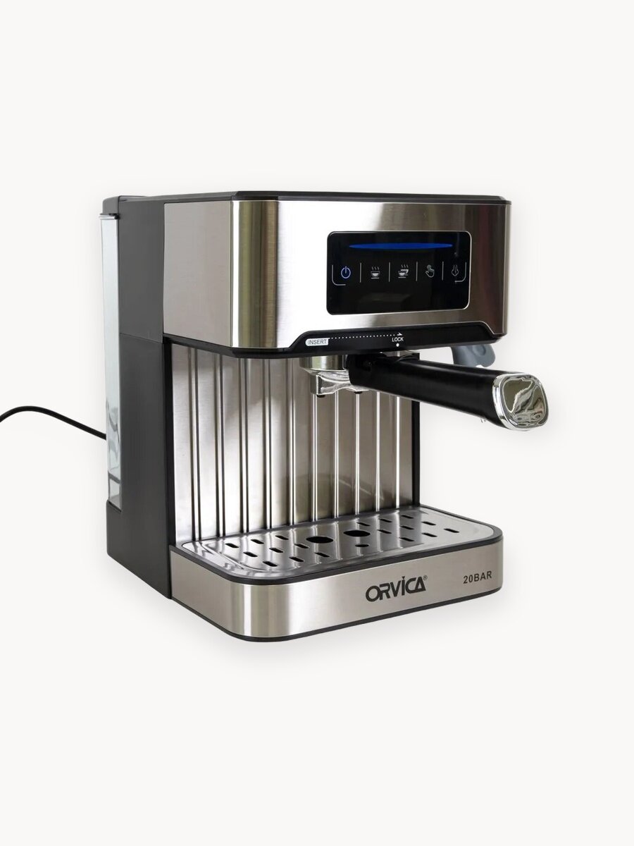 Кофемашина автоматическая, рожковая, с капучинатором, сенсорная панель