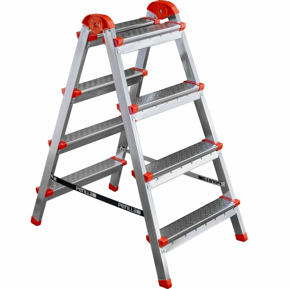 Стальная двухсторонная стремянка Perilla ярус 4 ступени 122404