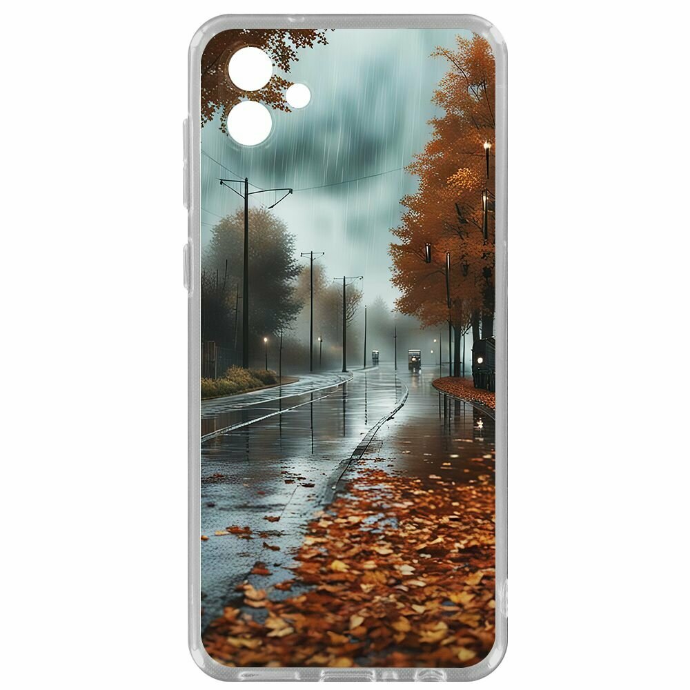 Чехол-накладка Krutoff Clear Case Осенний дождь для Samsung Galaxy A04 (A045)