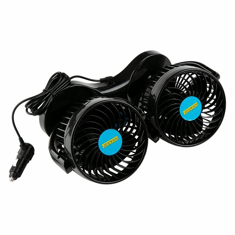 Вентилятор автомобильный TREK Т-312 24V с двумя головами, 6", 15Вт