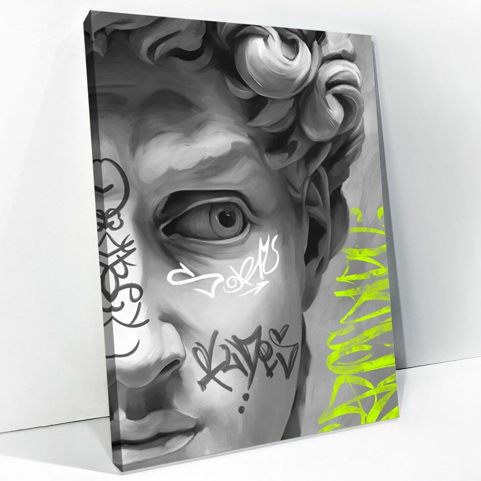 Картина Давид статуя с граффити - на холсте 30х40см