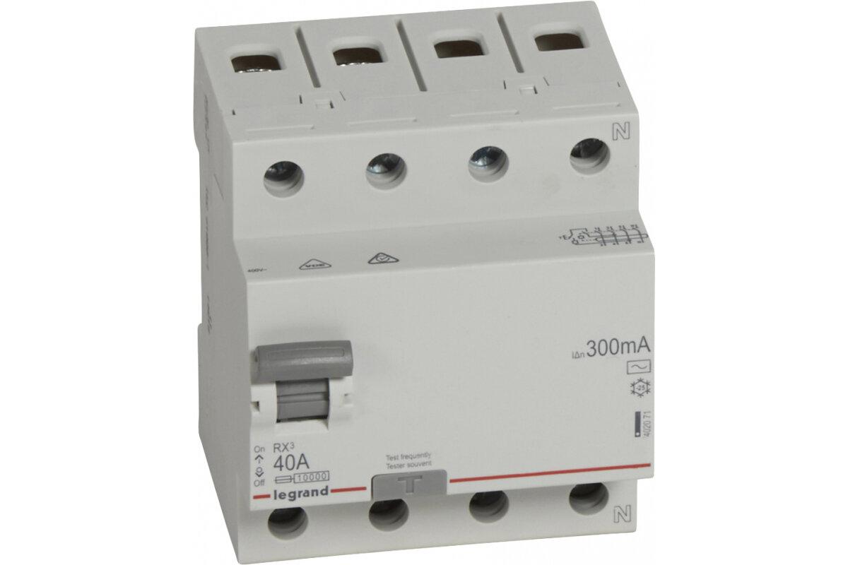 УЗО Legrand RX3 4P 40А 300мА класс AC