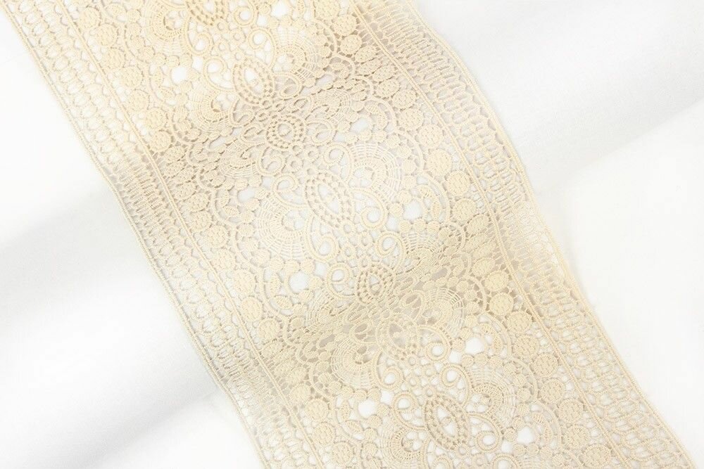 Гипюр "Gamma" 195 мм GGM-20002 св. бежевый , отрез 1 м