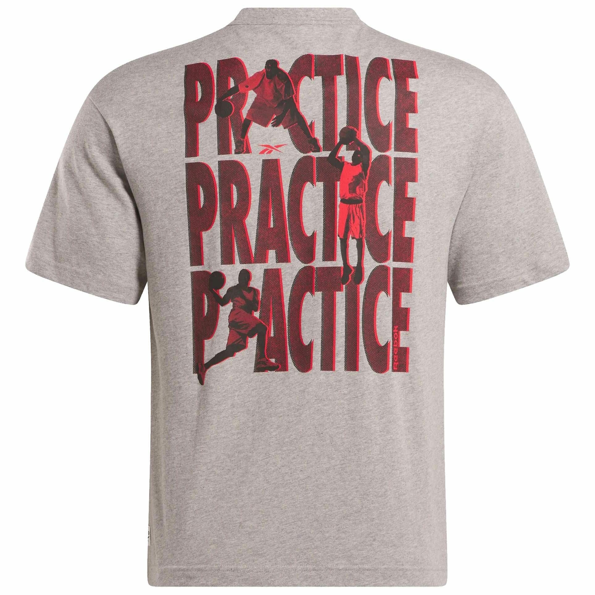 Футболка Reebok BB PRACTICE TEE, размер S, серый — фото 1