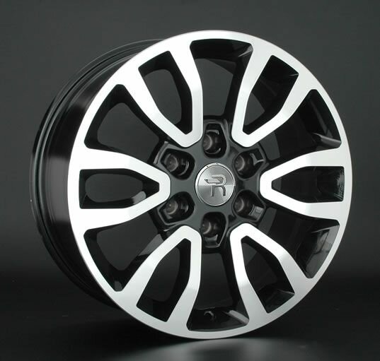 Колесный диск Replay TY175 18x7.5" PCD6x139,7 ET25 D106,1 черный глянцевый с полированными лучами