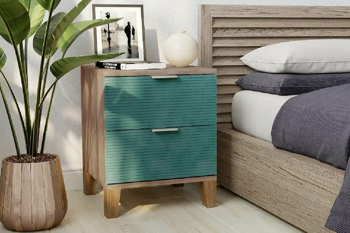 Тумба прикроватная Марвин Йорк Аквамарин для документов для книг для обуви для одежды для посуды 50*50*40