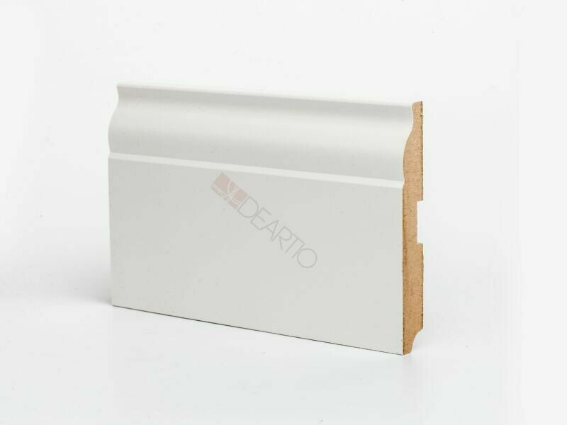 Плинтус Напольный МДФ Ликорн U103-120 Белый В120хТ16хД2050 мм DeArtio.