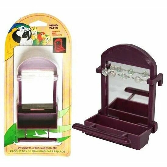 Penn-Plax Кормушка для птиц внутренняя, с зеркалом и бусинами