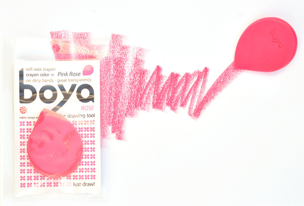 Пастель восковая для рисования Boya, мелок 9 х 14,5 см розовый BOYA d.o.o. 1 SET/PINK ROSE