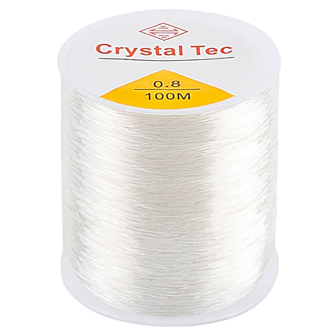 Нить эластичная (резинка) (0,8 мм*100 м) Прозрачный, 1 шт.