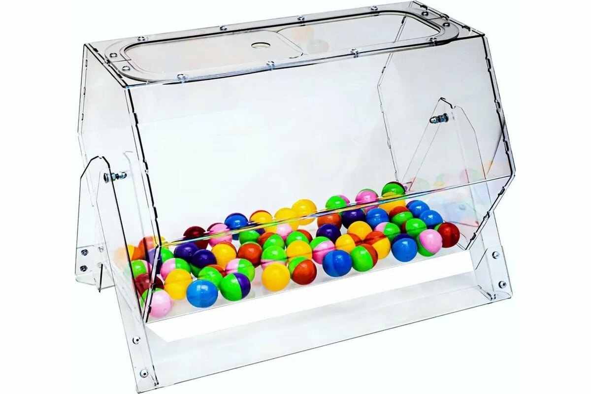 CRYSTAL-BOX Лототрон для розыгрыша лотереи, игра + 50 шариков в подарок 30x40 см loto3+50