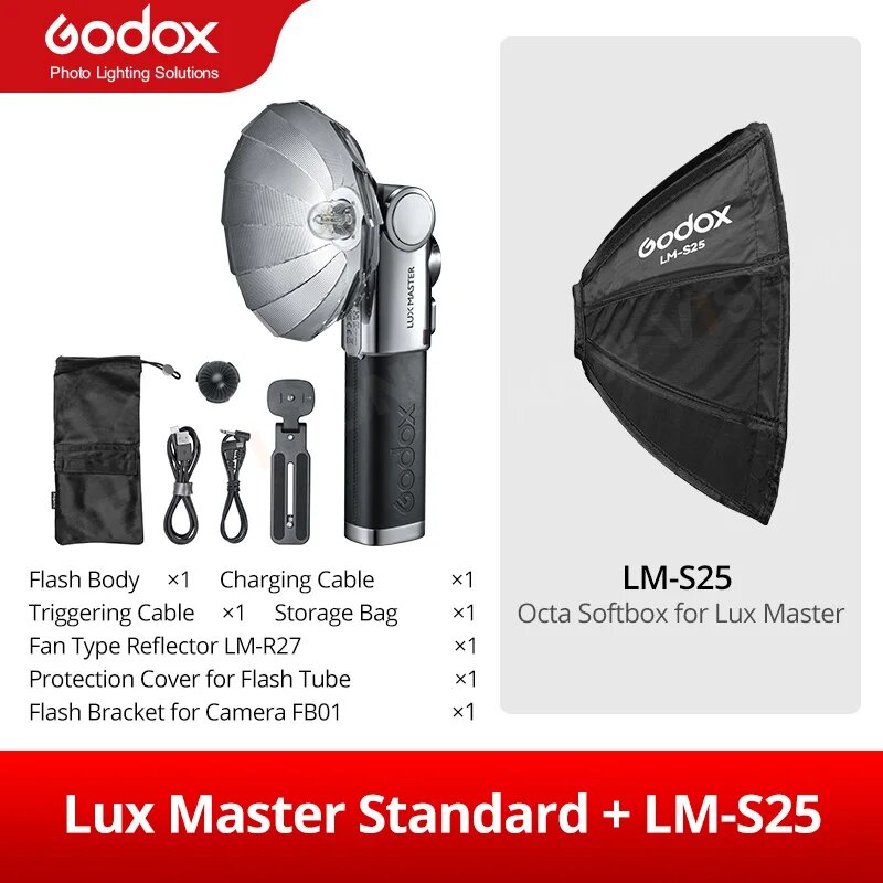 Godox Lux Master Ретро Вспышка для Canon Sony Nikon Fuji Olympus Leica Pentax Lux Master Kit3