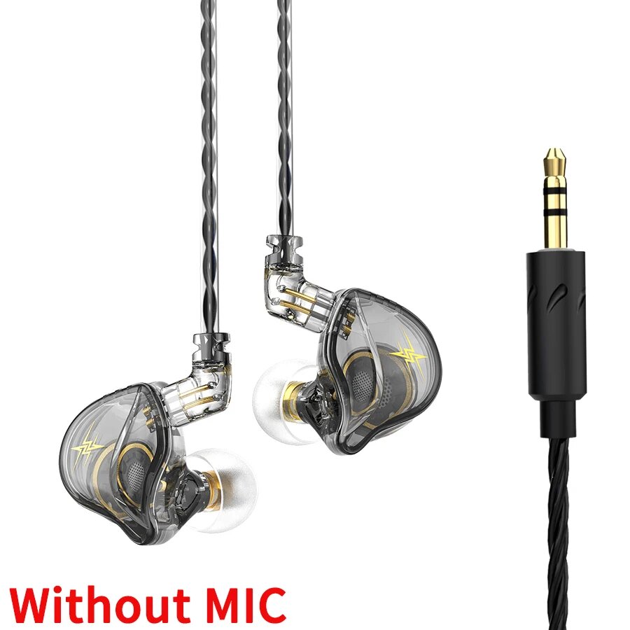 QKZ ZXT EDX PRO наушники-вкладыши Gray No Mic