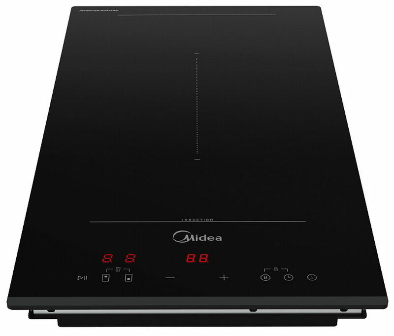 Варочная панель Midea MIH37103F черная, 28,8 см, индукция, бустер, таймер, зона FLEX — фото 1