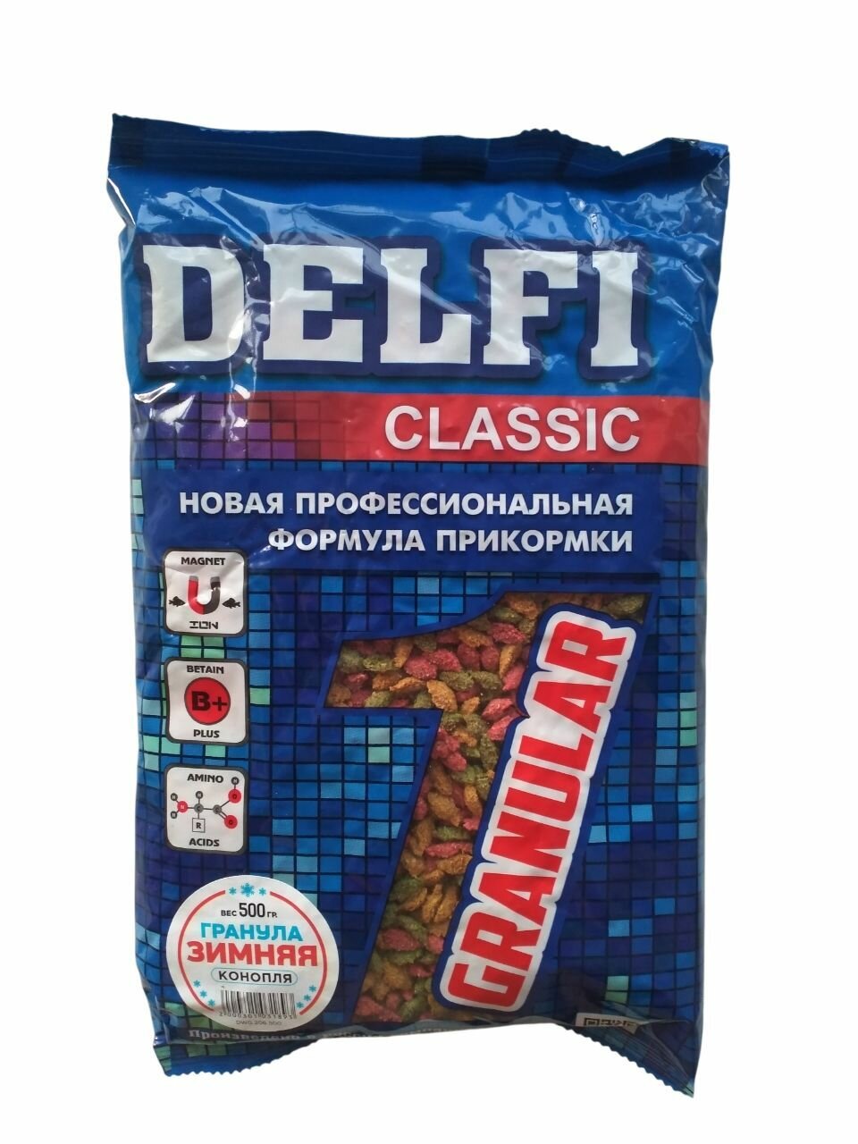 Прикормка Делфи DELFI ICE FISH Гранула зимняя 500 гр. / Конопля