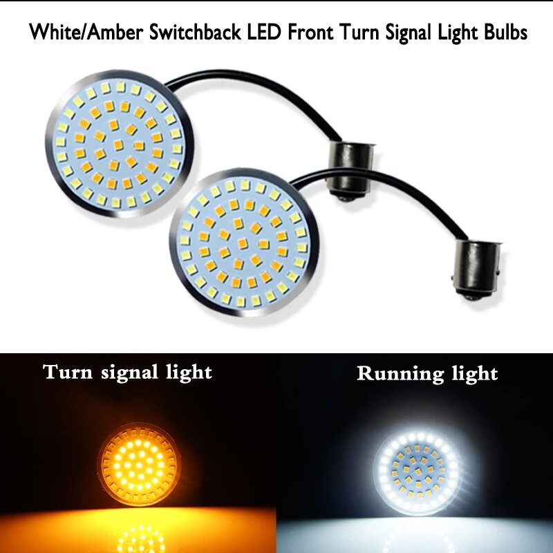 Мощный 48-SMD красный светодиодный Bullet 1157 Задний сигнал поворота светильник лампы для Мотоциклов Harley-Davidson Softail Sportster Road Glide White amber