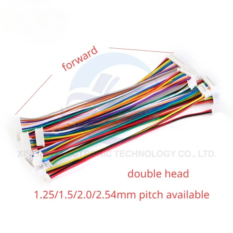 Разъем JST 1.25MM 10P (10шт) с проводом 100MM, 2-12 контактов