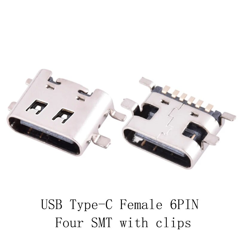 Разъёмы USB Type-C 6Pin 10шт