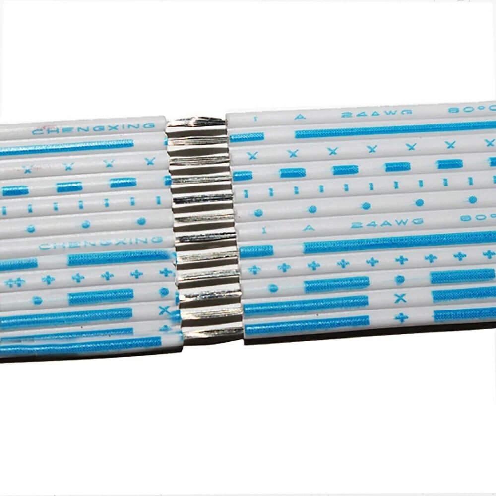 Плоский ленточный кабель 6 7 8 9 10 12 Way 24/26 AWG Blue White, 26AWG 10P