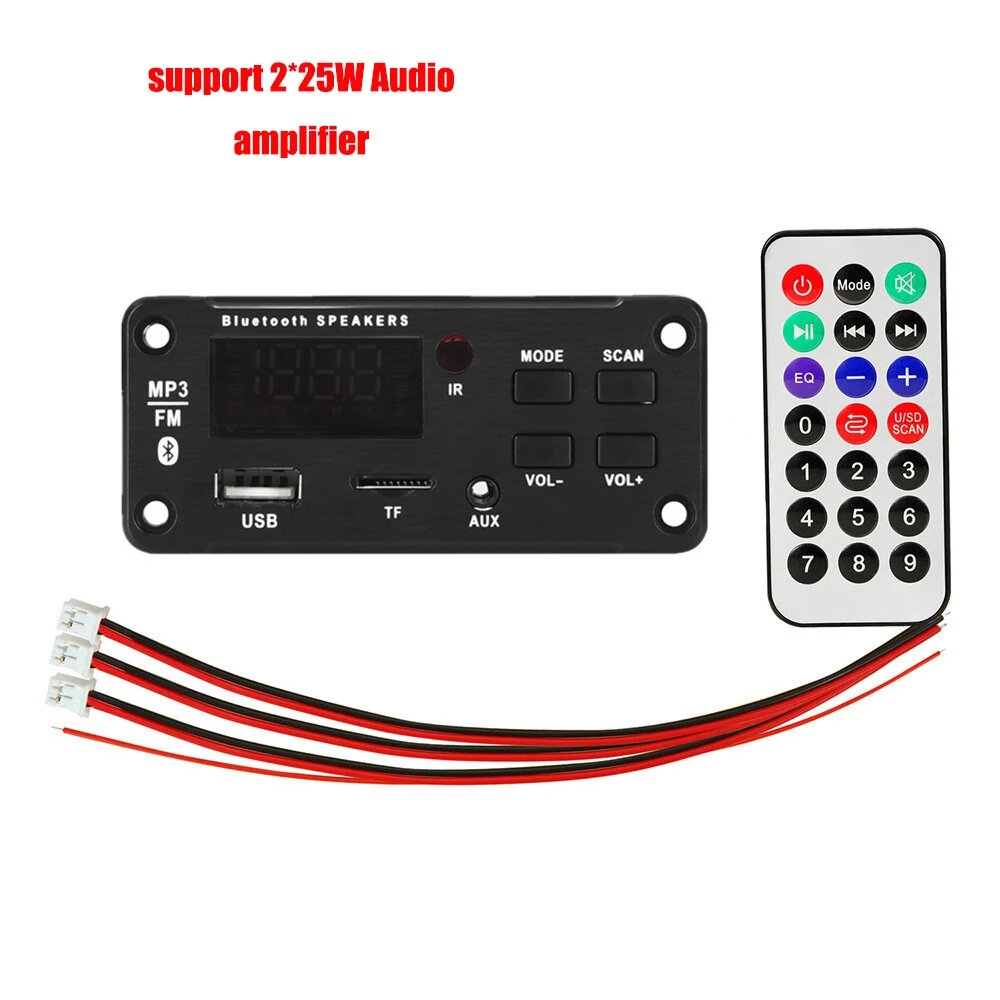 Bluetooth MP3-плеер с пультом, 2*25W усилитель