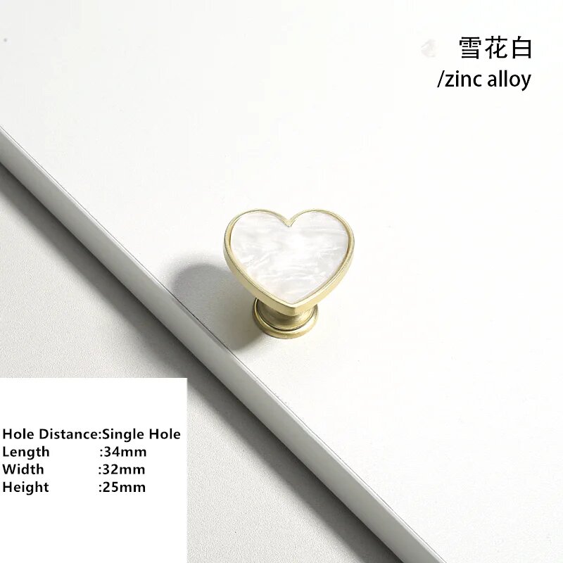 Ручки для шкафов сердце синие цинковый сплав Snow White