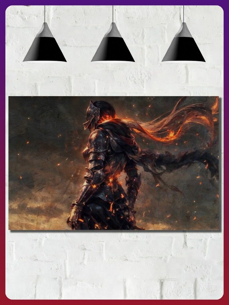 Картина интерьерная на рельефной доске Игры Dark Souls - 62412118