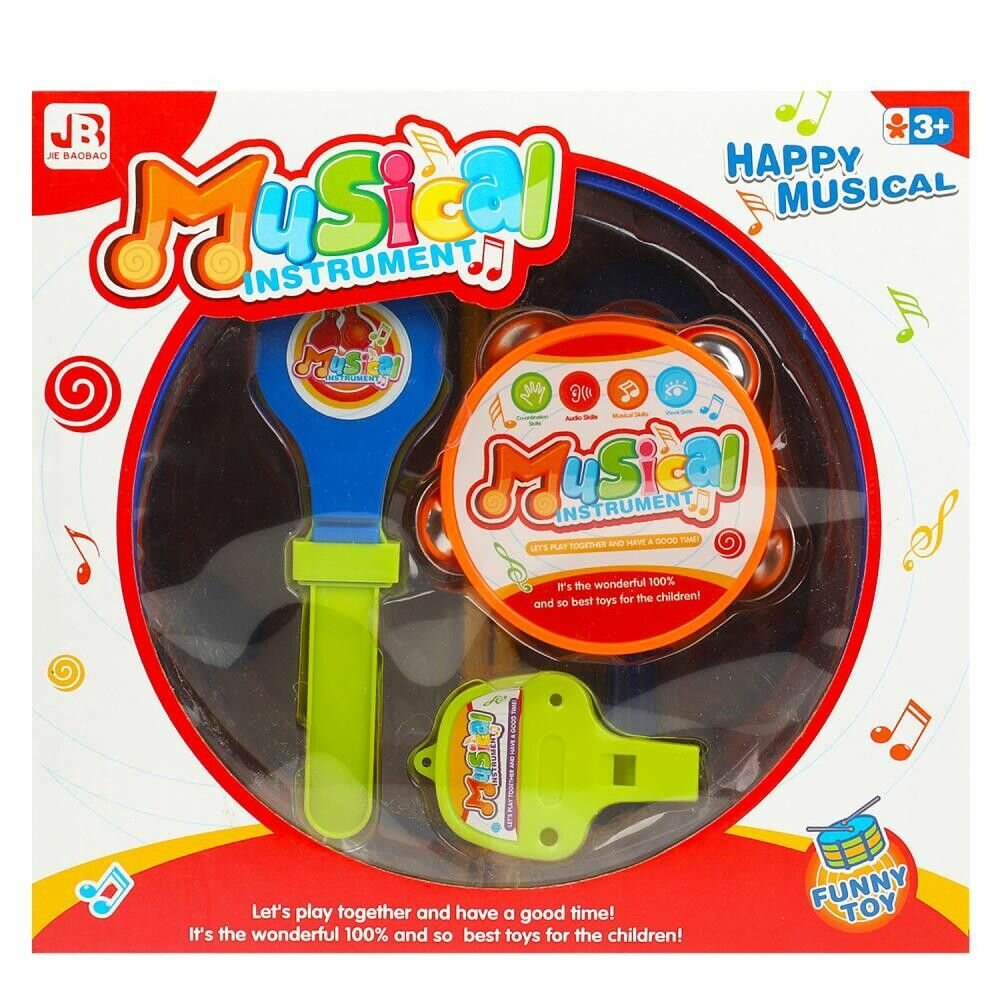 Игрушка Набор музыкальных инструментов (Барабан, маракасы, бубен)