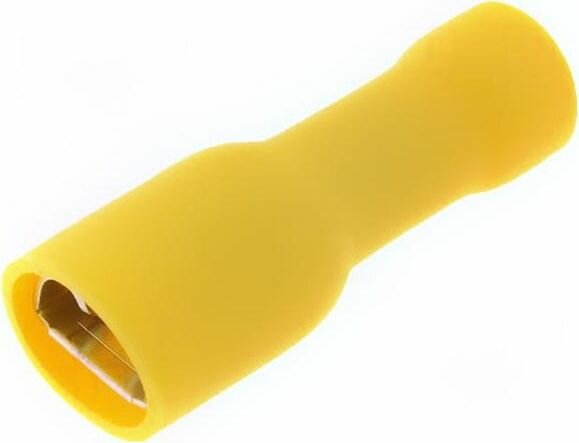 Наконечник NINIGI ST-010/Y Наконечник: плоский 6,3мм 0,8мм "мама" 4-6мм2 обжим на провод 1шт