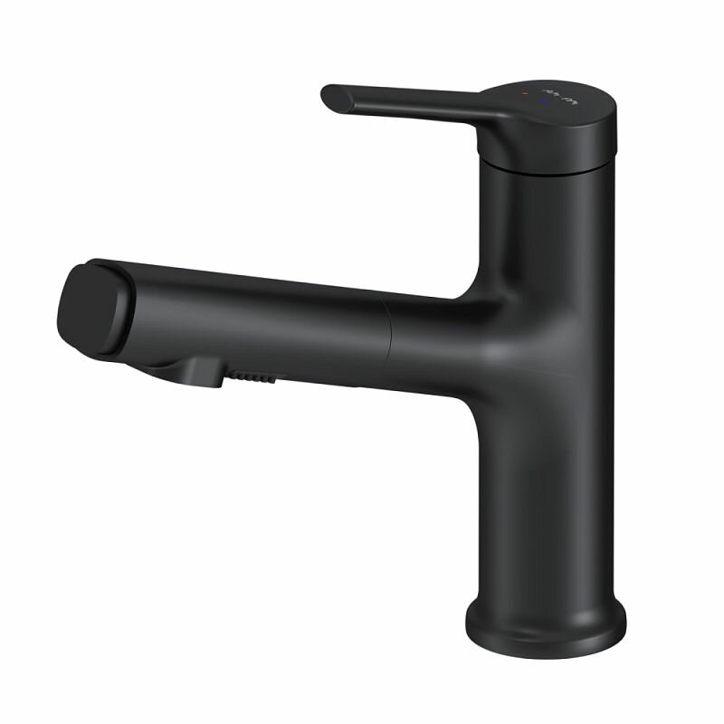 Смеситель для раковины (умывальника) AM.PM X-Joy S F85B02922 с выдвижным изливом, черный