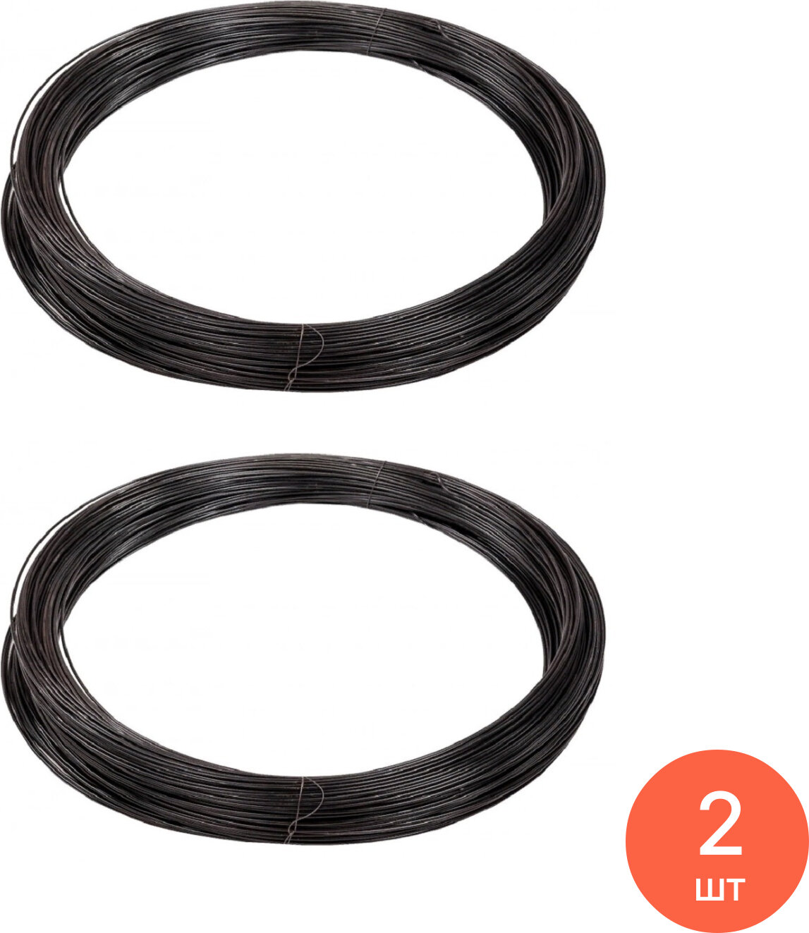 Проволока вязальная ГОСТ 3282-74 термообработанная, из низкоуглеродистой стали, черная, диаметр 1.6мм, 1кг / строительные материалы (комплект из 2 шт)