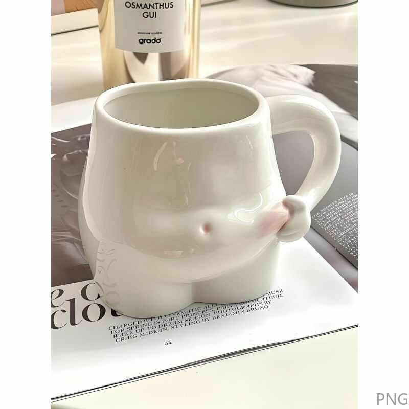 Керамическая кружка фигурная ручная работа