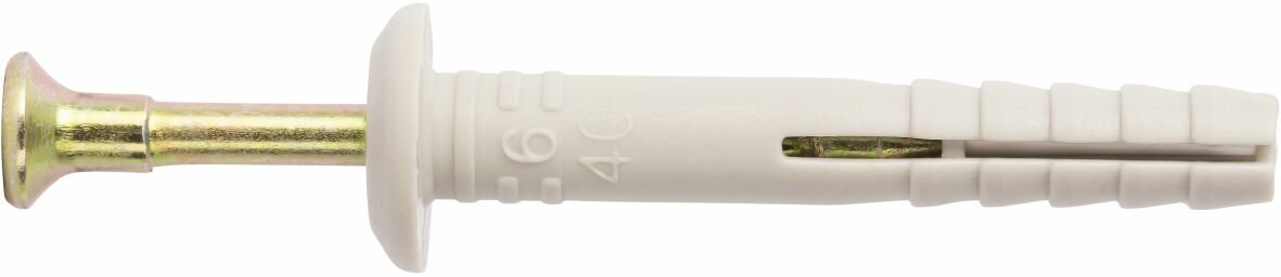 Дюбель-гвоздь 6х40 грибовидный бортик 200 шт