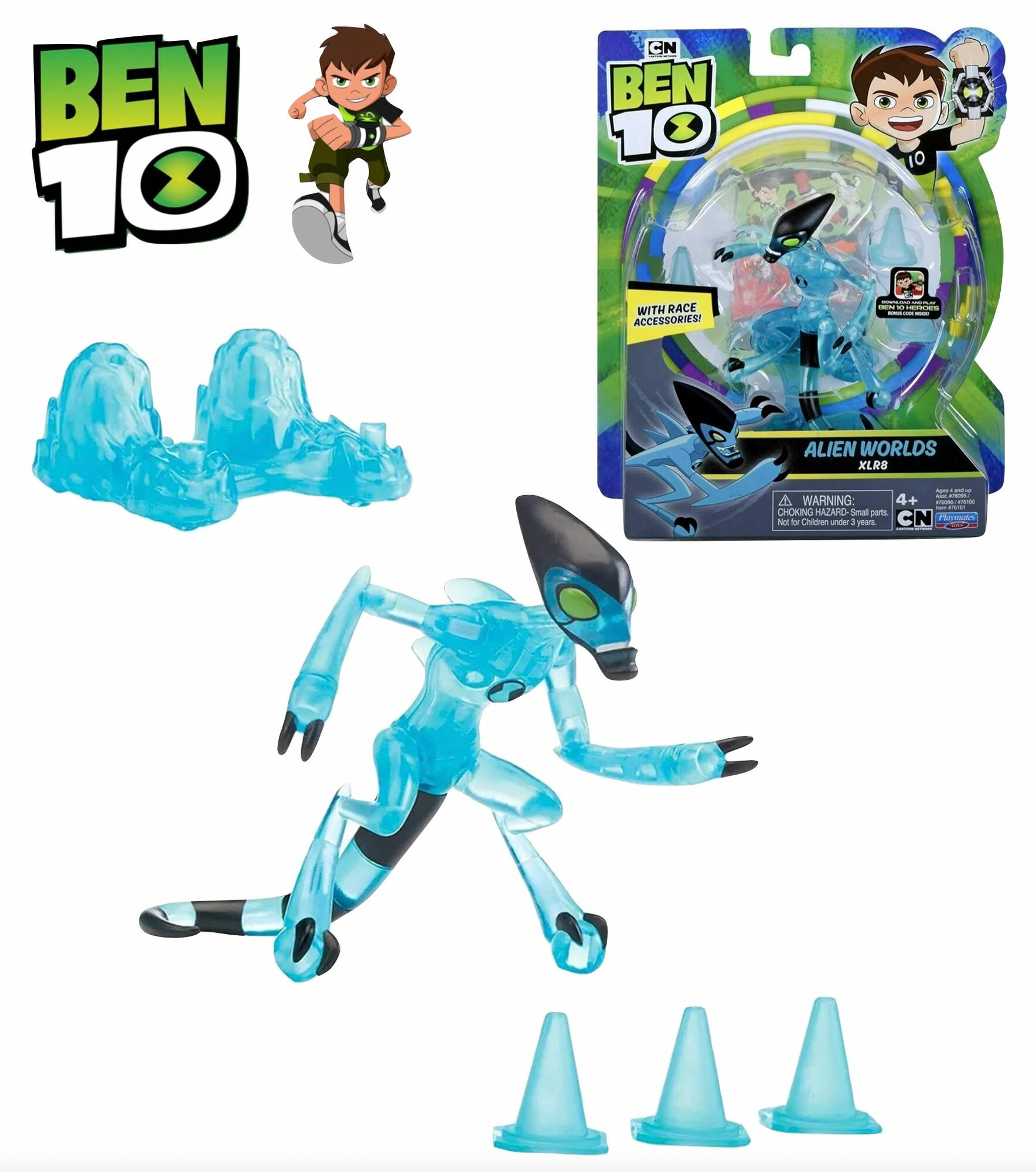Фигурка Бен 10 Молния Родная планета Ben 10 XLR8 Alien Worlds with Race Accessories 76161