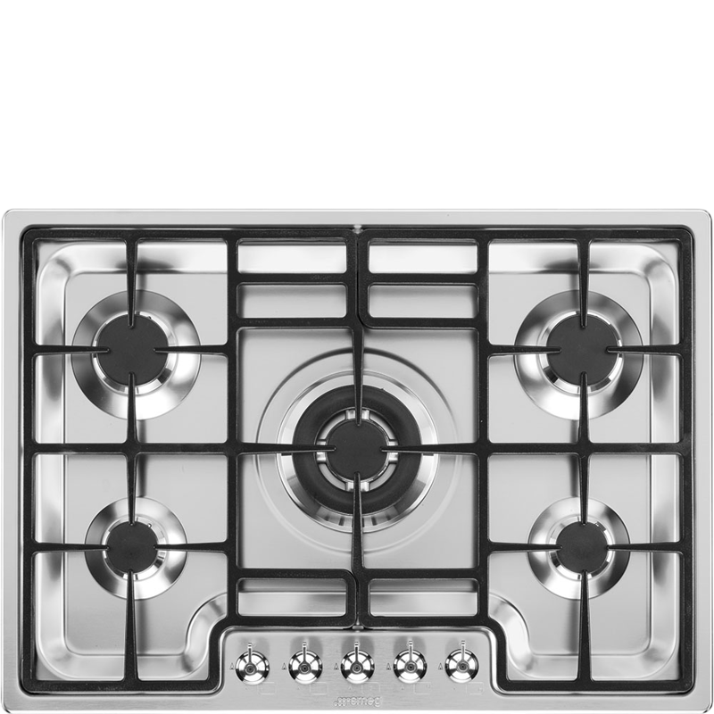 Варочная панель газовая Smeg PGF75-4 нерж. сталь