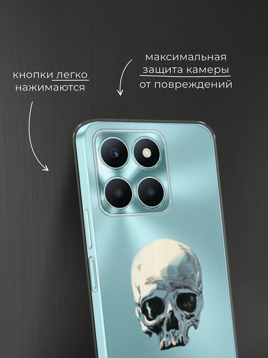 Чехол на Honor X6A / Хонор X6A с принтом "Гусар", прозрачный — фото 1