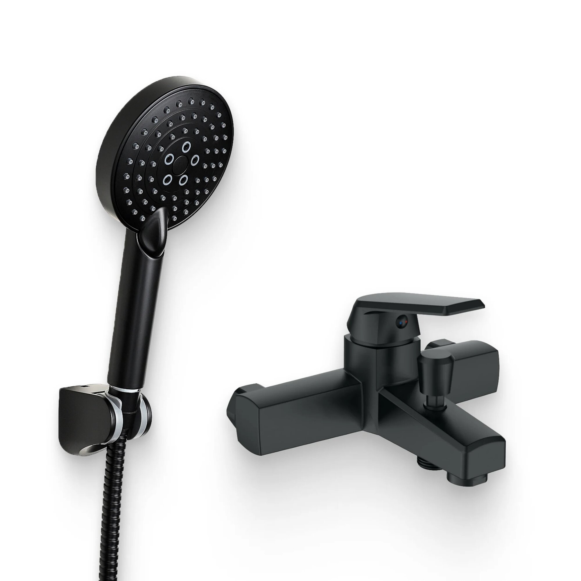 Душевой комплект Смеситель Orange One Life P02-100b / Гарнитур Style LM53b черный