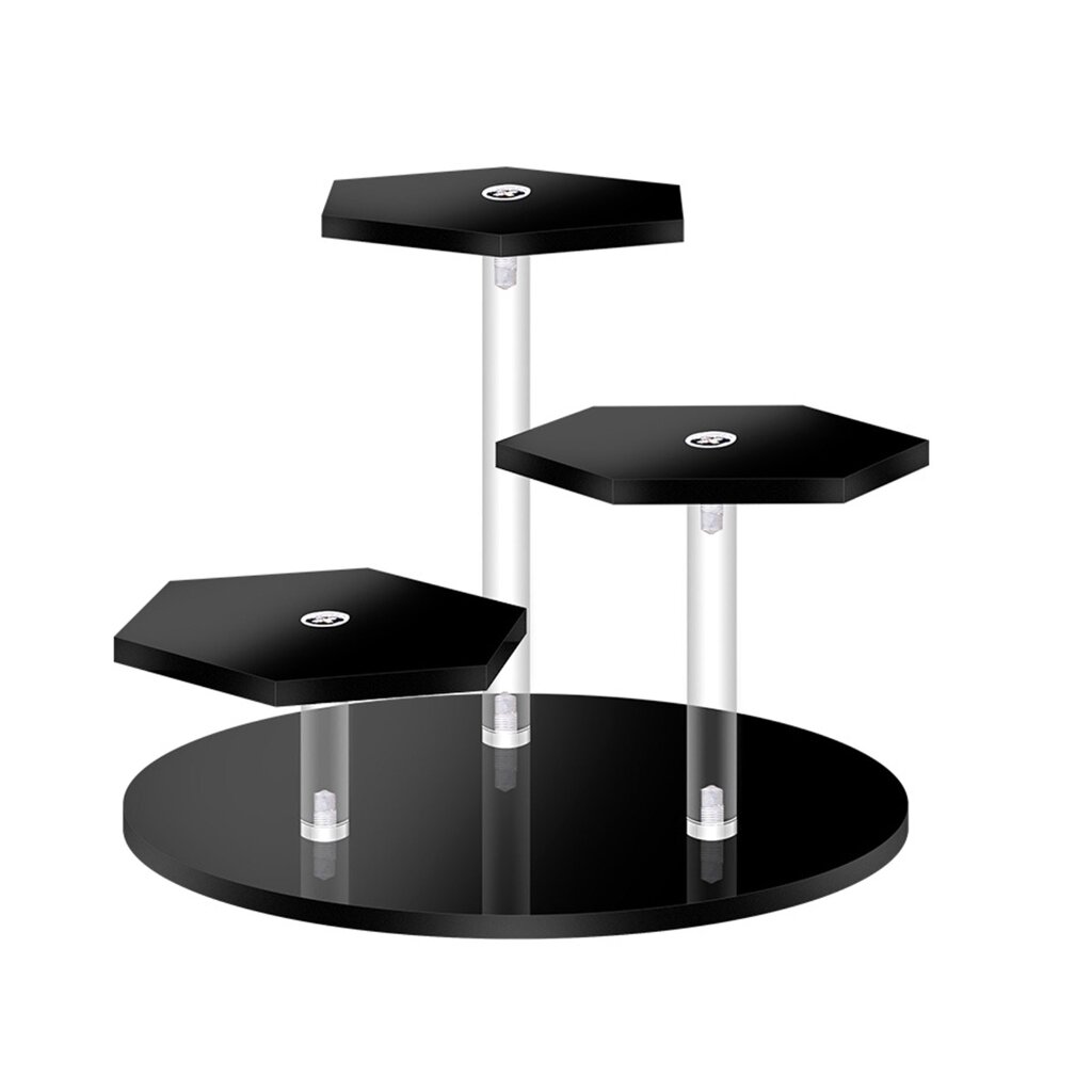 Организатор шестиугольной акриловой витрины для демонстрации миниатюрных моделей и драгоценных камней