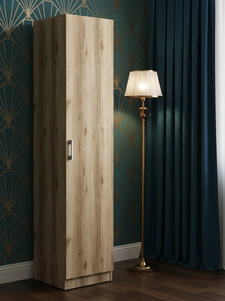 Шкаф пенал FRESTER для одежды в спальню распашной с полками, от производителя