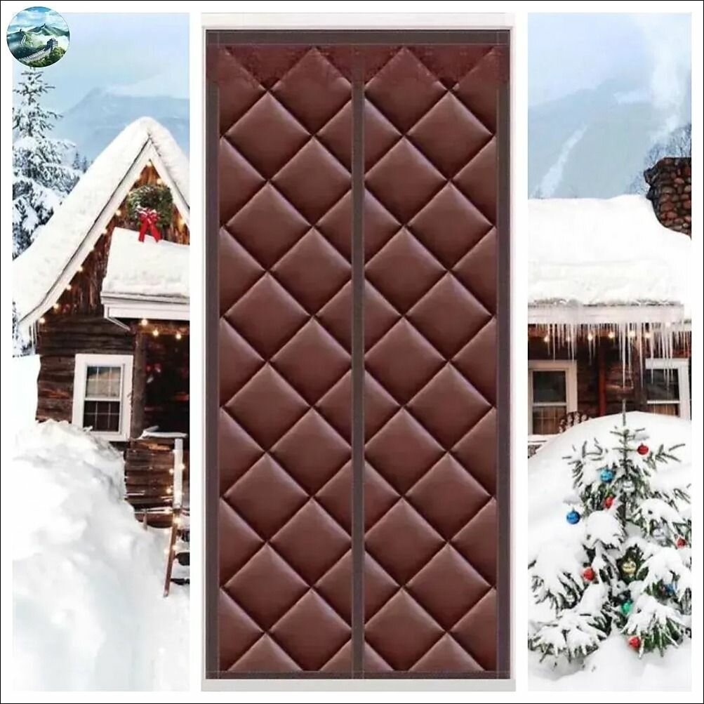 Занавеска на дверь 100x210 см коричневый