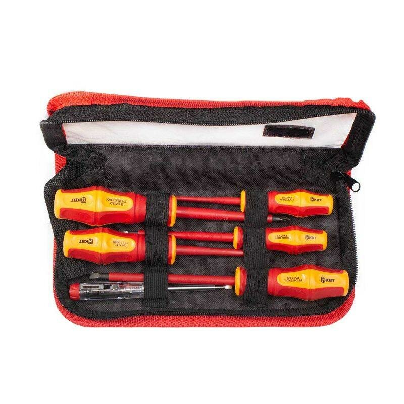 Набор отверток диэлектрических Профи НИО-06-S, КВТ 87129 (1 шт.)