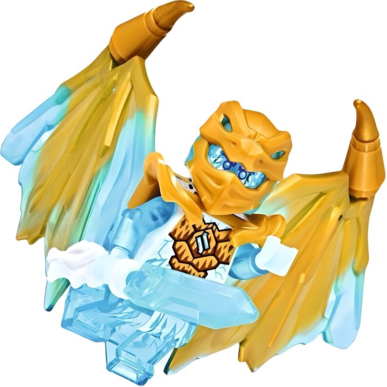 LEGO Ninjago Золото Мифический дракон Фигурка Zan Включает эпизод Ninjago 65 Журнал Конструкторы 0 300 шт