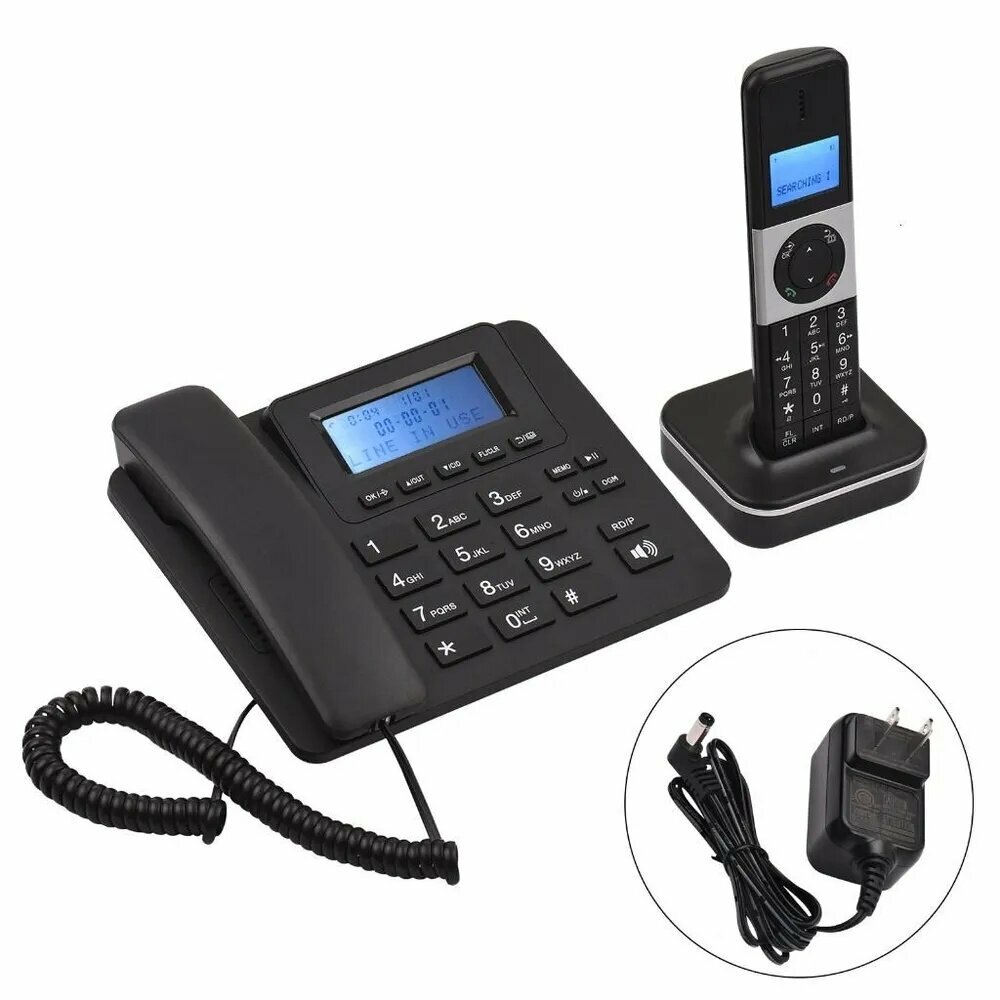 1 Set Desktop LCD беспроводной телефон с автоответчиком. Фиксированный стационарный телефон, Правила США